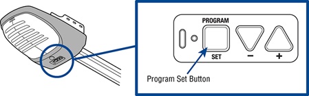How to place a garage door opener into program mode for myQ setup