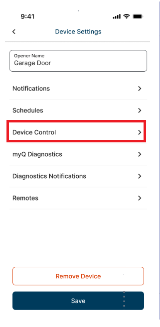 Customize the Open and Close Commands in the myQ App