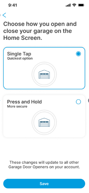 Customize the Open and Close Commands in the myQ App
