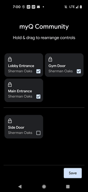 myQ Smart Community App | Quick Access Device Control Feature for ...