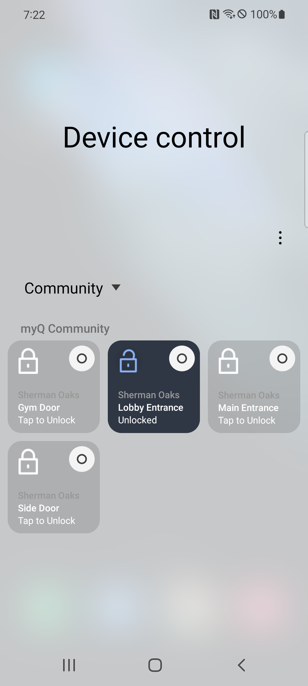 myQ Smart Community App | Quick Access Device Control Feature for ...
