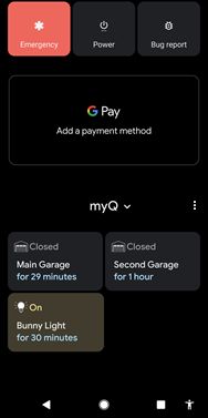 myQ Smart Community | Quick Access Device Control on Android