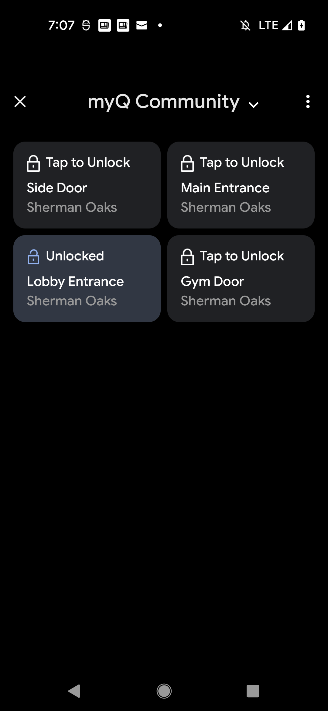 myQ Smart Community | Quick Access Device Control on Android