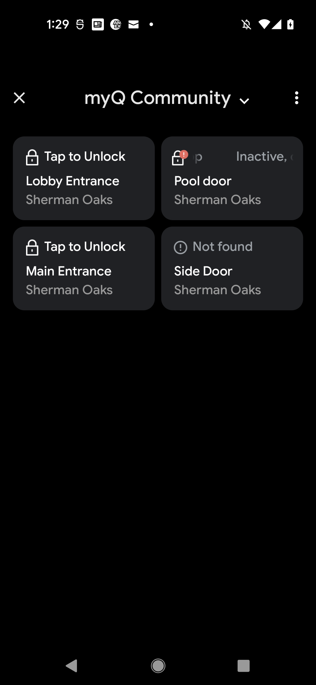 myQ Smart Community | Quick Access Device Control on Android
