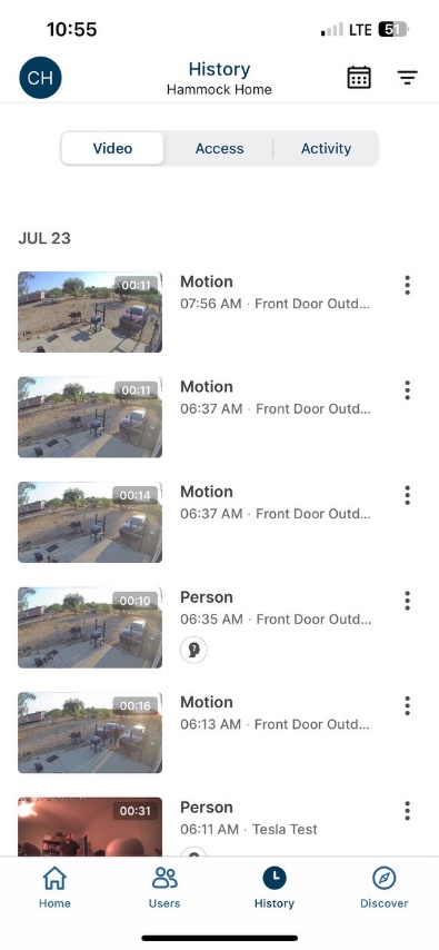How to Navigate the History Tab in the myQ App